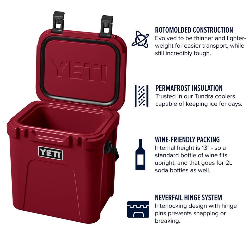 YETI Roadie 24 Cool Box, Insulated Hard Cooler, Harvest Red | eBay
