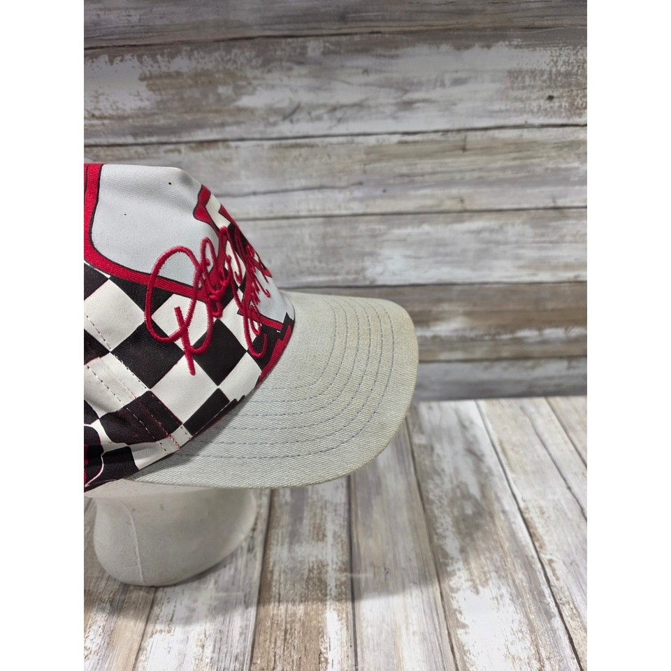 Dale Earnhardt Intimidator Racing Cap Snapback Red Black White Checker ...
