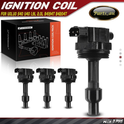 4x Igniton Coils Pack for Volvo S40 V40 1.9L 2.0L B4194T B4204T Turbo ...