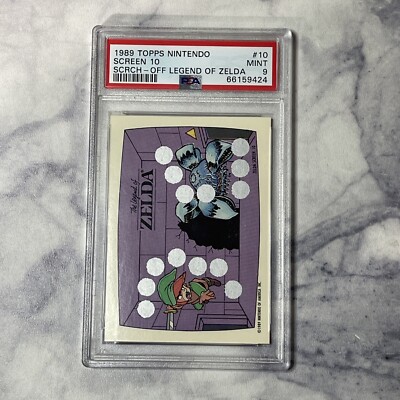 PSA 9 1989 Topps Nintendo Scratch Off Screen 10 The Legend of Zelda ...