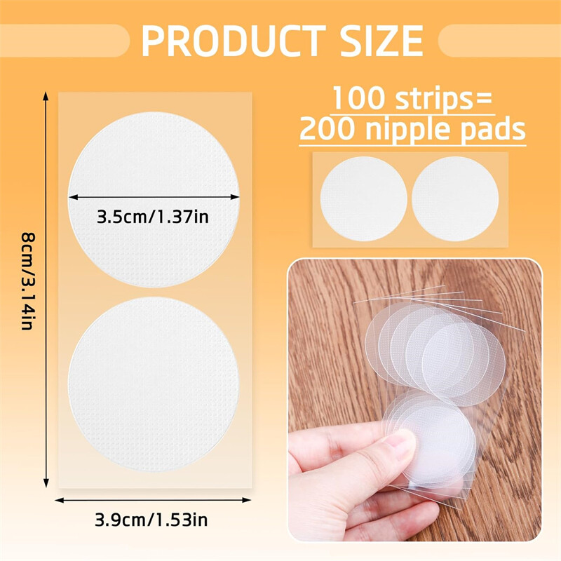 200pcs Transparent Men Nipple Tape Nipple Guard Covers Pads Pasties 3 ...