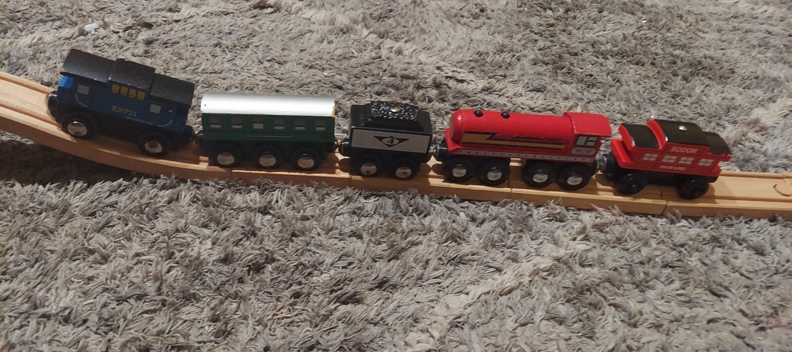 Vintage Toys”R” Us Wooden Train Track Set Large Lot 50 Pieces magnetic ...