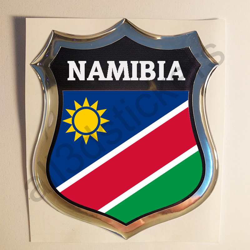 Sticker Namibia Emblem 3D Resin Domed Gel Namibia Flag Vinyl Decal Car ...