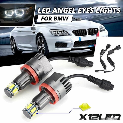 120W LED CREE Angel Eyes Halo Ring Bulbs For BMW E90 E92 E93 E60 E61 X5 ...