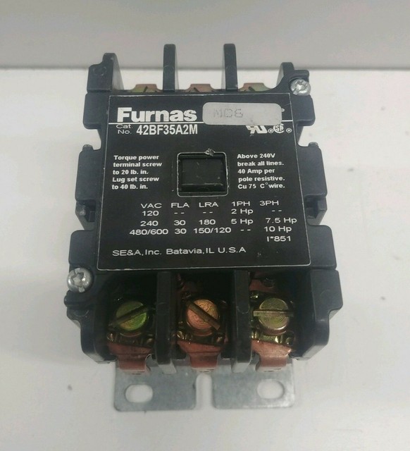 Furnas Contactor 42BF35A2M 3 Pole 30 Amp 240vac Coil Ship for sale ...