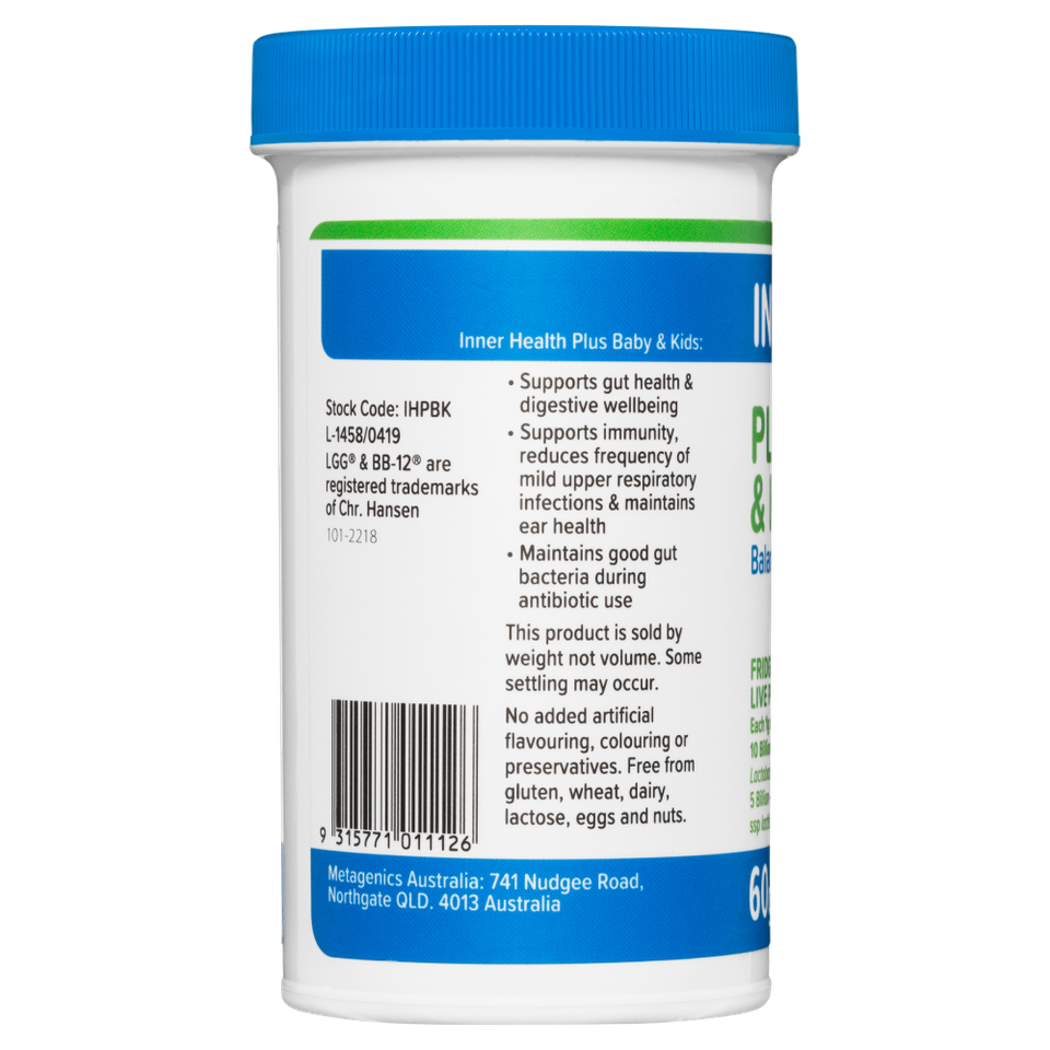 Inner Health Plus Baby & Kids 60g Powder Fridge Free Live Probiotic Gut ...