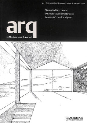 arq: Architectural Research Quarterly: Volume 6, Part 2 by Carolin ...