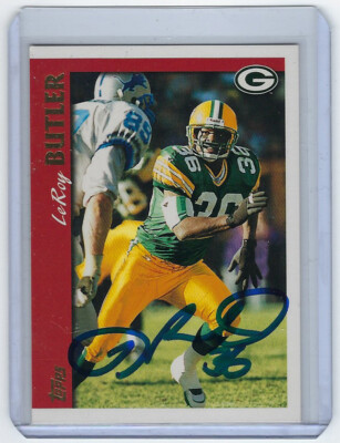 1997 PACKERS LeRoy Butler signed card Topps #380 AUTO Autographed Green ...
