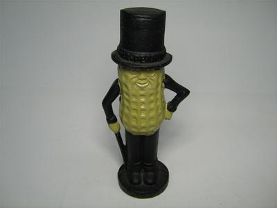 Cast Iron Peanut Man Statue with Top Hat Cane Sculpture Performer Art ...