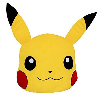 Nintendo Pokemon Pikachu Head 16" in Soft Plush Cushion Pillow Licensed ...
