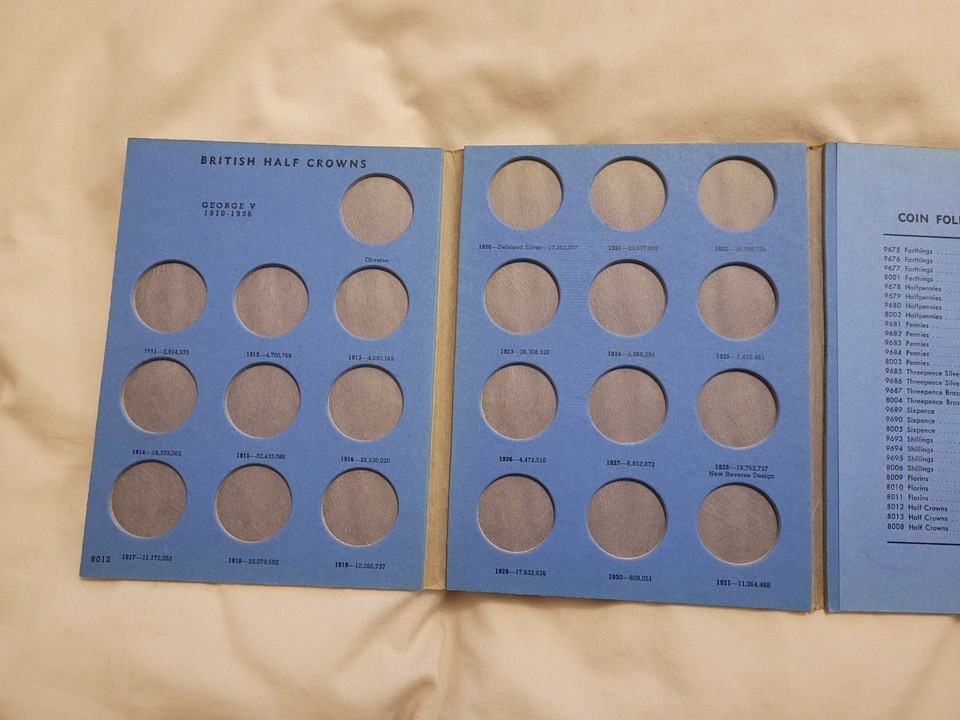 5 x Whitman, Silver Coin Collection Folders, (Empty). Good Condition ...