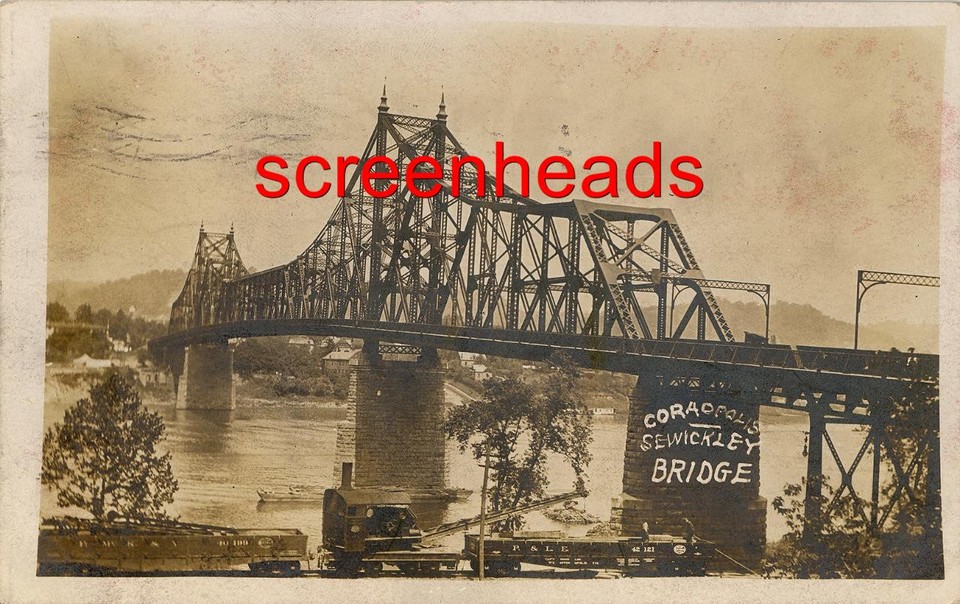1911 RPPC PHOTO "Bridge Opening & P & LE Railroad CORAOPOLIS PA." VG | eBay