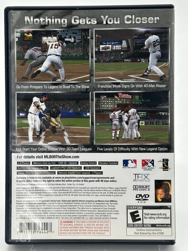 MLB 09: The Show Sony PlayStation 2 2009 Complete W/ Manual PS2 ...