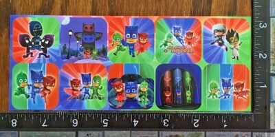 PJ MASKS BY FROG BOX/ENT ONE UK LIM, ONE SHEET WITH 10 STICKERS #HEROE5 ...