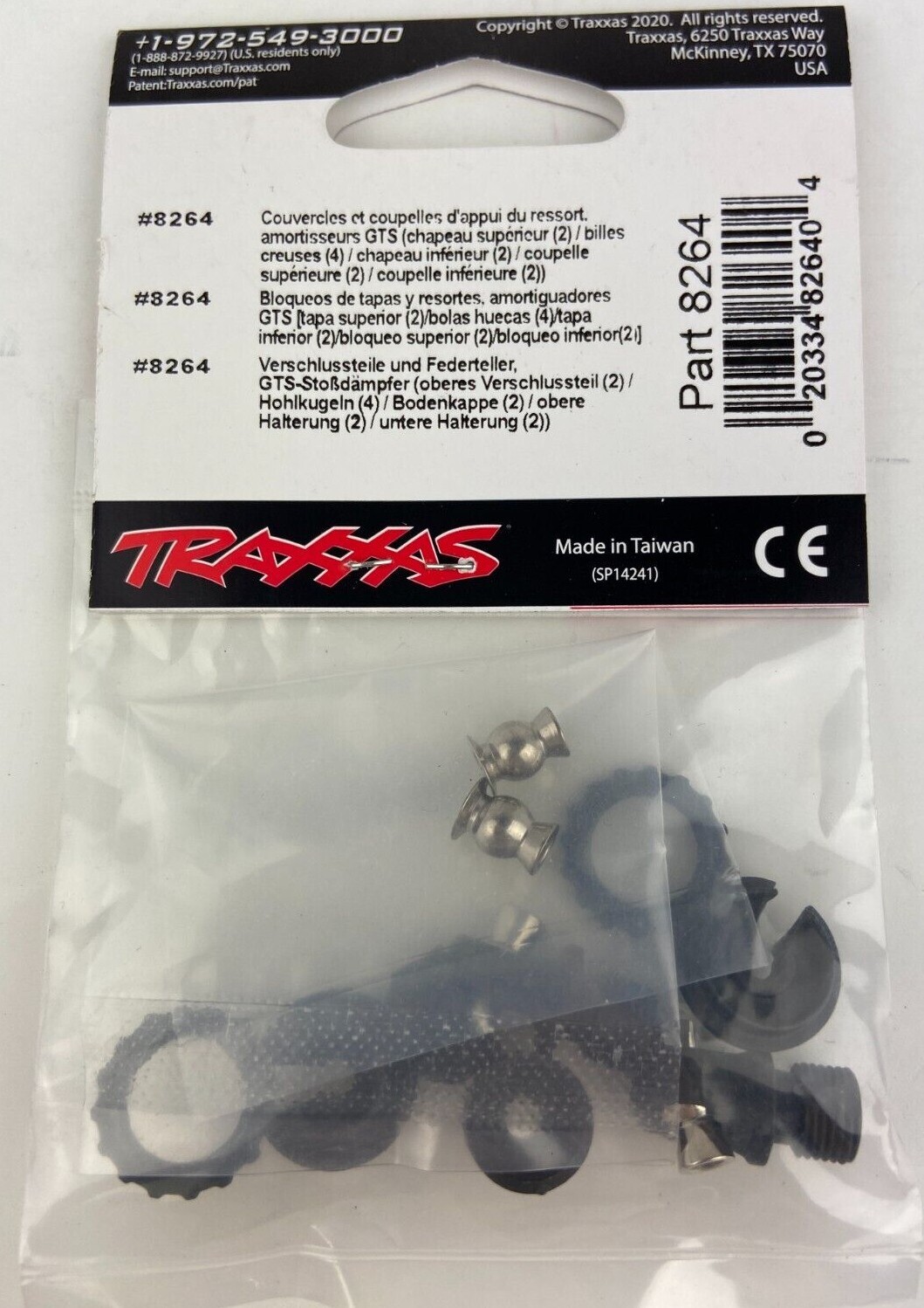 GTS Shocks, Hollow Balls, Caps & Spring Retainers Traxxas 8264 NEW in ...