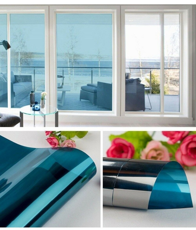 One Way Mirror Window Film Reflective Home Privacy Solar Tint Foil ...