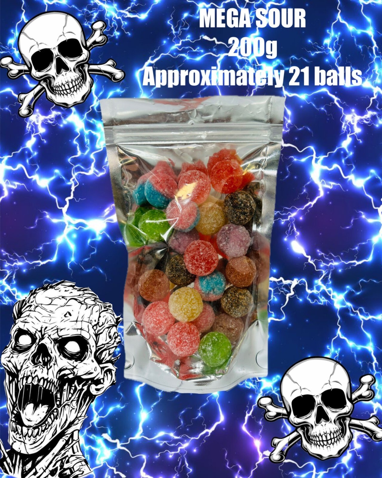 Barnetts Mega Sour Balls Sweet Challenge 200g Pick n Mix Pouch | eBay UK