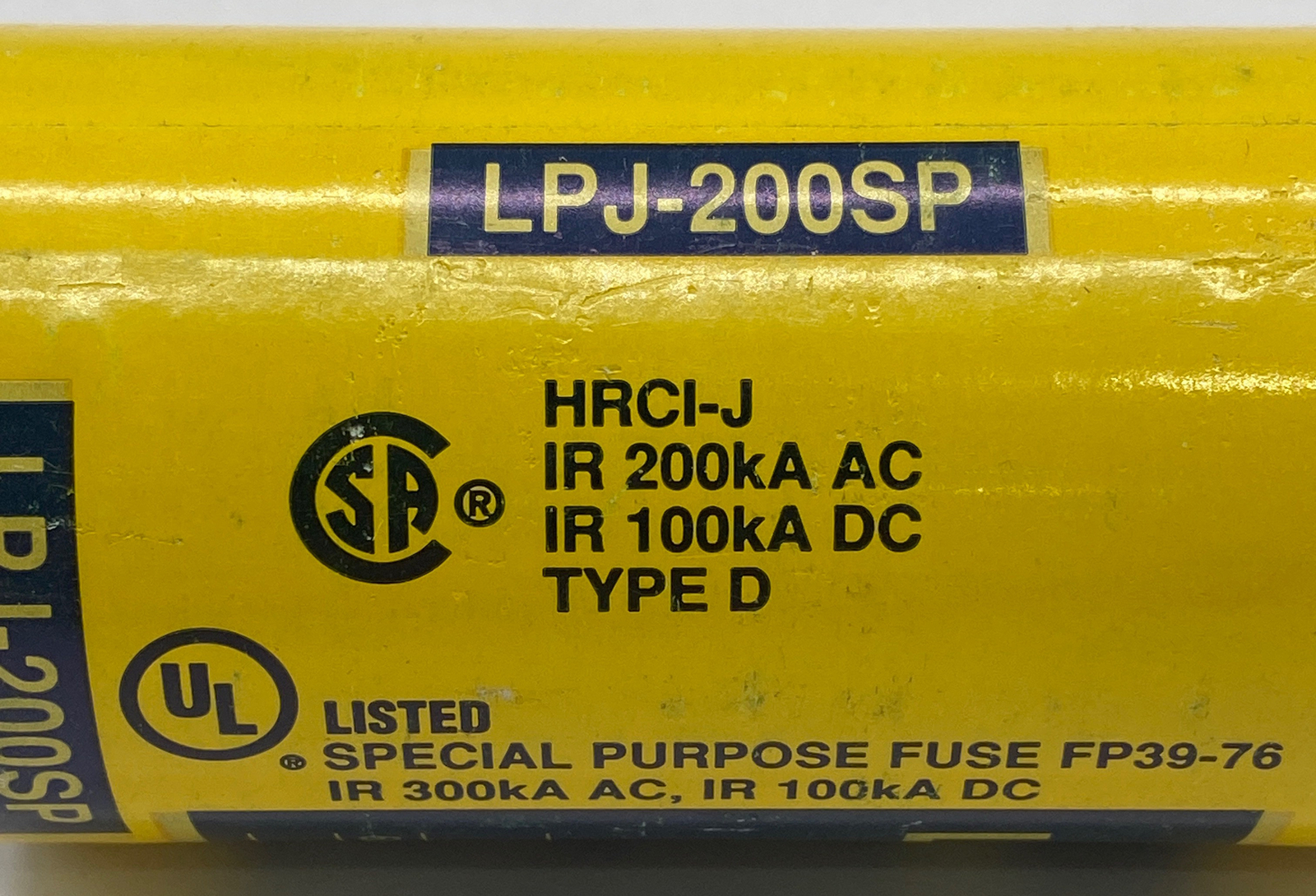 Bussmann LPJ-200SP Low-Peak Time Delay Fuse, 600VAC 300VDC 200Amp ...