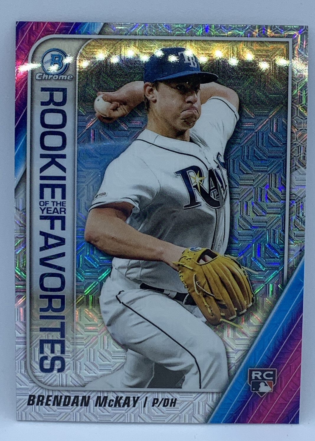 2020 Bowman Chrome Brendan McKay Rays RC ROY Favorites Mojo Refractor ...