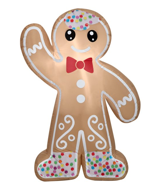 Gemmy 4' Airblown Lighted Christmas Gingerbread Boy Inflatable | eBay
