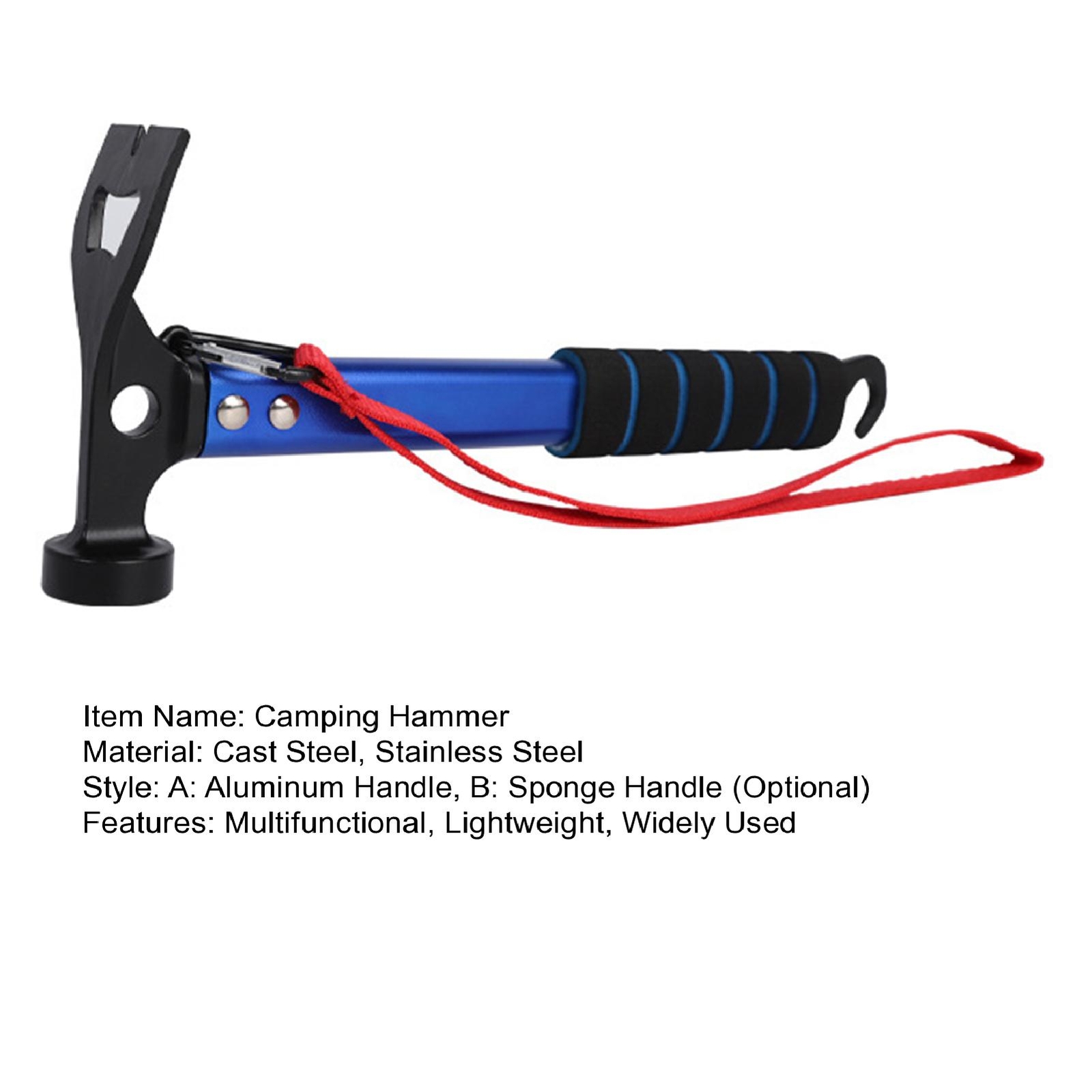 Tent Nail Hammer Hook Design Digging Ground Hammer Nail Remover ...