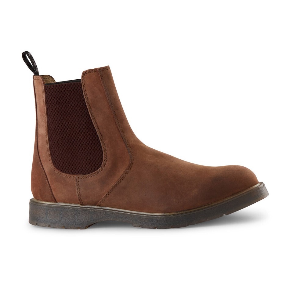 Grafters Mens Leather Brown Waxy Chelsea Boots | eBay