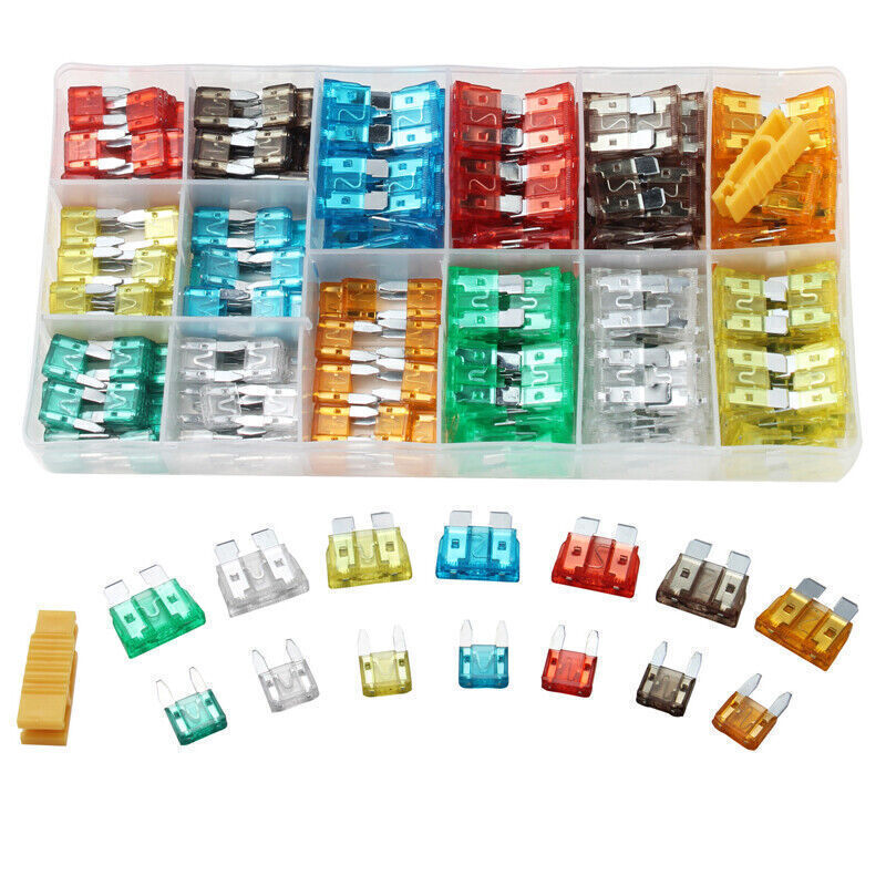 US 220PCS Blade Fuse Box Assortment Fuses For Car Truck RV SUV Boat ...