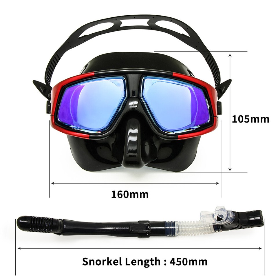 Optical Diving Gear Kit Hyperopia Myopia Snorkel Set Dry Top Scuba Mask ...