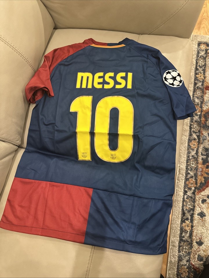 Messi 10 FC Barcelona 2009 Final Roma Champions League 2XL SLIM FIT 22 ...