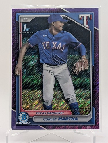 2024 Bowman Chrome - Prospects Curley Martha #BCP-168 Purple Refractor ...