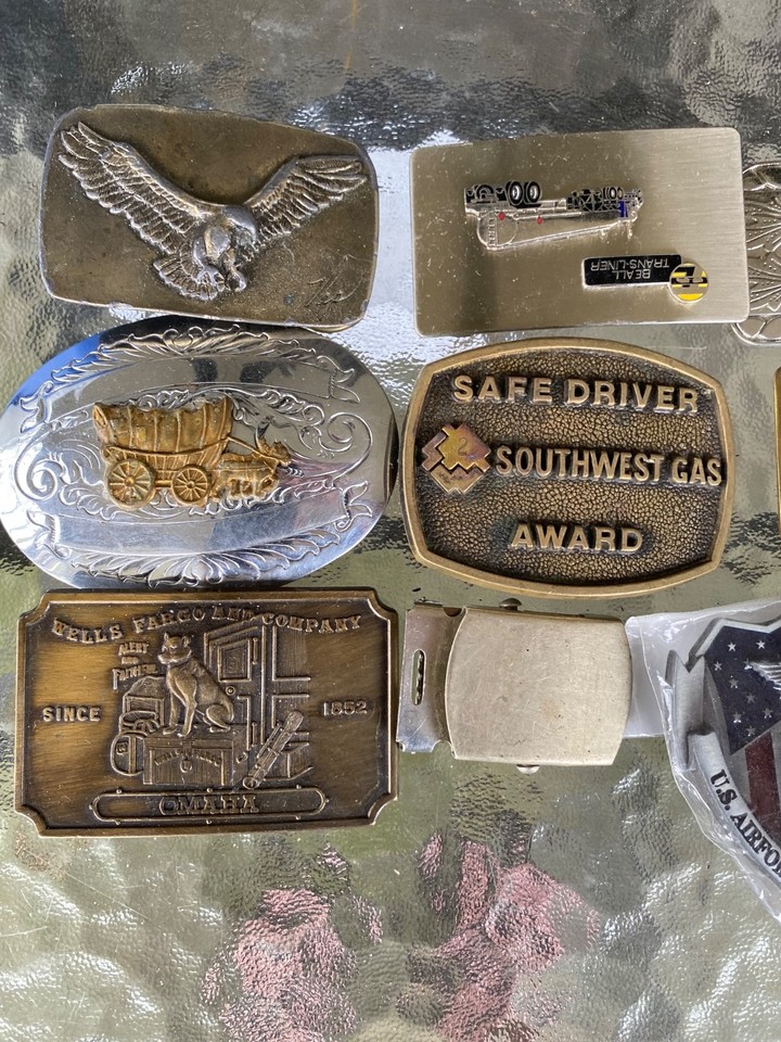 Lot of 10 VTG Belt Buckles with various themes (2) | eBay