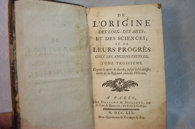 RARE ANTIQUE OLD FRENCH SCIENCE ART PROGRESS BOOK 1759 | eBay