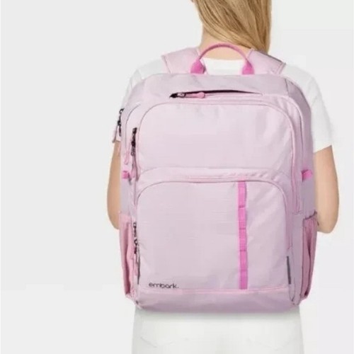 Embark 31L Pink Nylon Backpack School Camp Travel Work | eBay