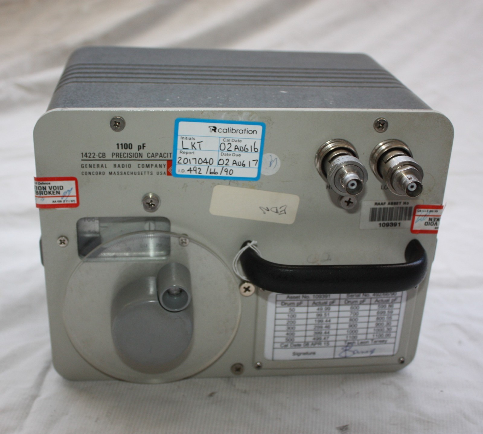General Radio GENRAD 1422-CB variable air precision standard capacitor ...