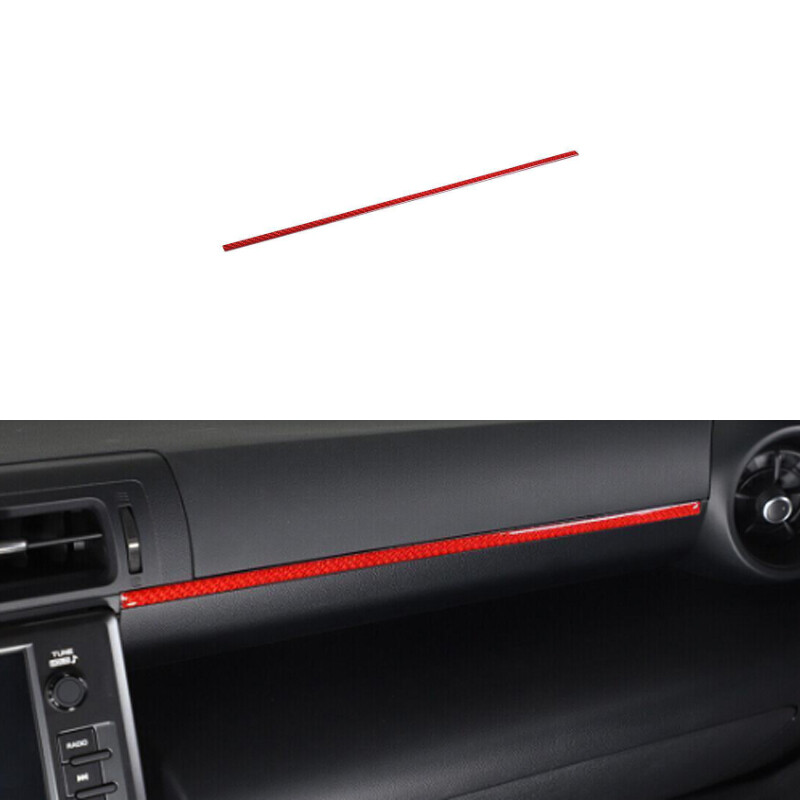Red Real Carbon Fiber Co-Pilot Dash Strip Trim 1PC For Subaru BRZ GR86 ...