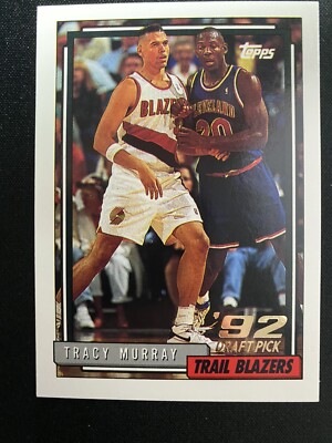 1992-93 Topps Tracy Murray #279 Portland Trail Blazers ROOKIE + BONUS ...