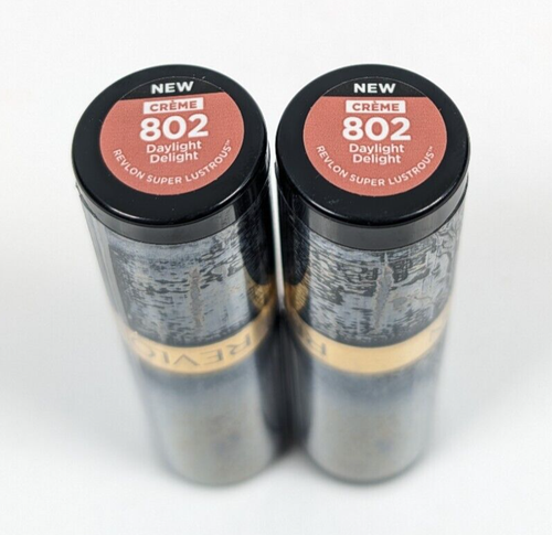 Revlon Super Lustrous Creme Lipstick 2 Pack 802 Daylight Delight Sealed ...