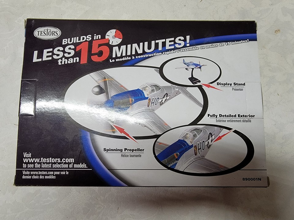 Testors Quick Build P-51 Mustang 1:48 Scale Model Kit Unassembled Age 8 ...