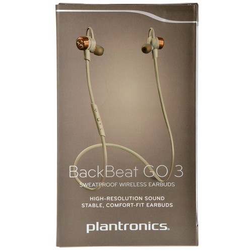 Plantronics BackBeat GO 3 Sweatproof Bluetooth Wireless Headset - Grey ...