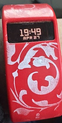 Fitbit Charge HR Wristband Tracker Fitness Heart Rate Red Large Orange ...