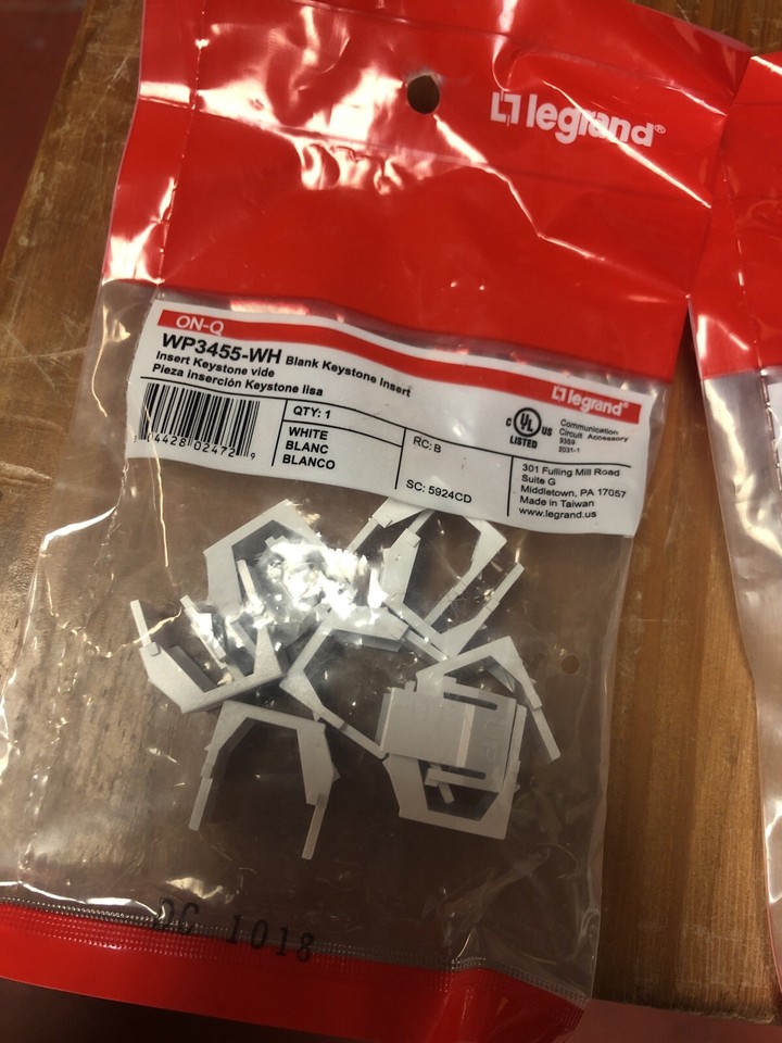 ON-Q Legrand WP3455-WH Blank Keystone Modular Insert Lot of 3 | eBay