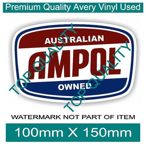 VINTAGE AMPOL GAS PUMP Decal Sticker Vintage Petrol Hot Rod Australiana ...
