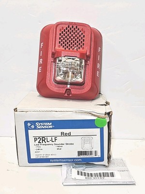 System Sensor P2RL-LF Fire Alarm Low Frequency Horn Strobe Wall Red 2 ...