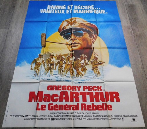 MacArthur French Movie Poster Original 47"63 1977 Gregory Peck | eBay