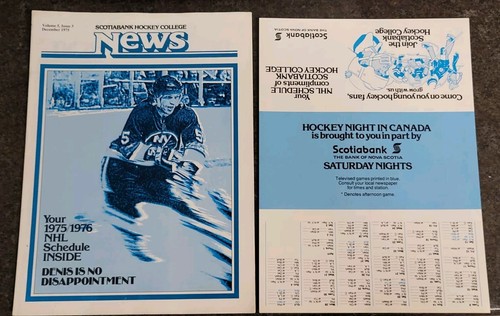 Dec 1975 Scotiabank Hockey College News Denis Potvin Cover & Rare NHL ...