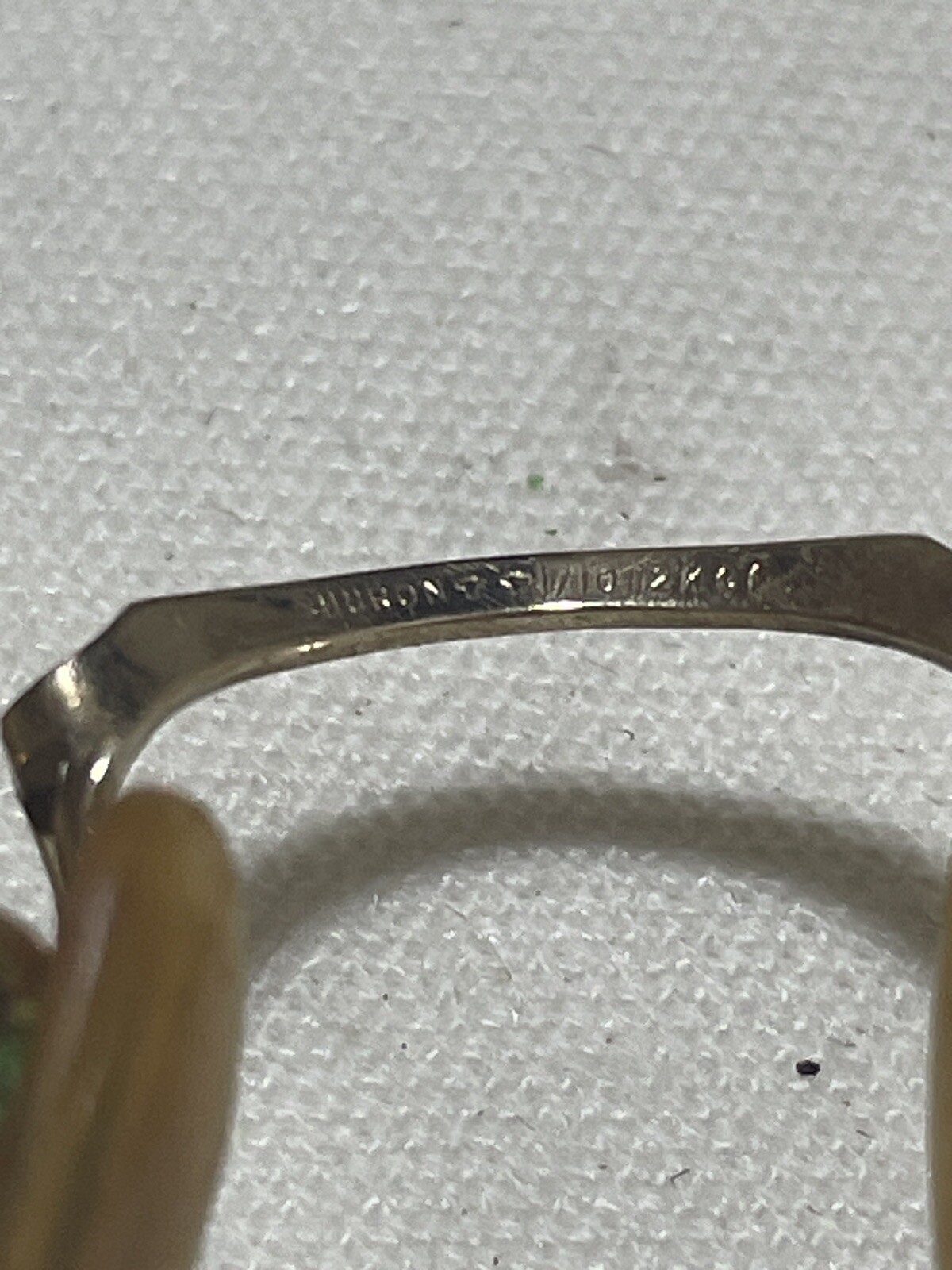 Vintage Footed Eyeglass Caddy Holder Cats Eye Rhinestones Gold Tone ...