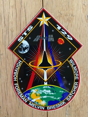 NASA Mission STS 129 Official Sticker Space Shuttle Atlantis 2009 | eBay
