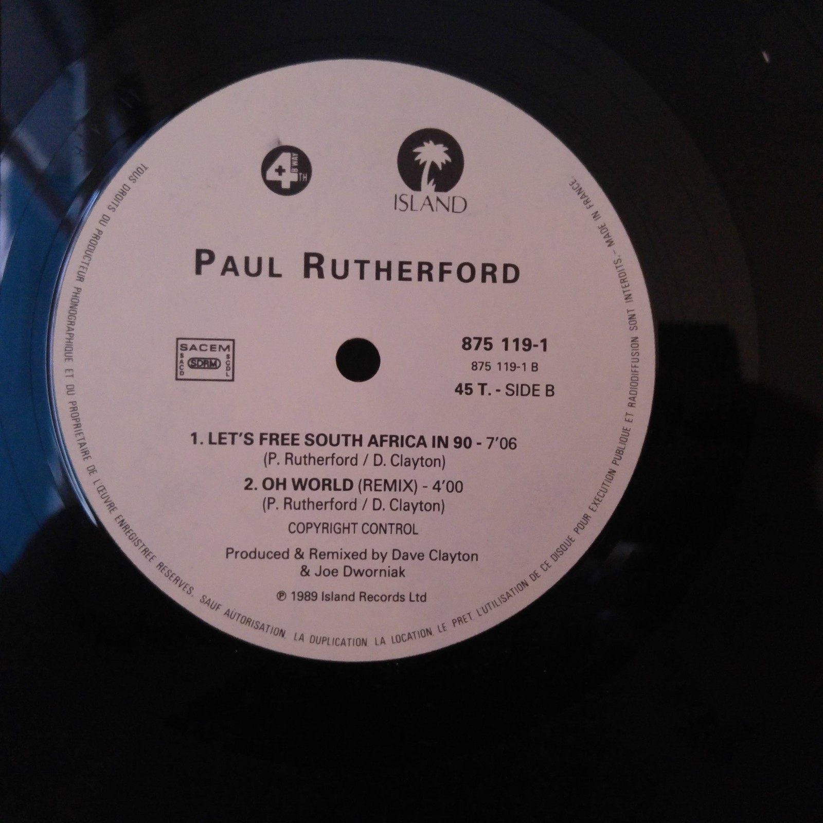 Paul Rutherford ‎– Oh World (Vinyl 12", Maxi 33 Tours) | eBay UK