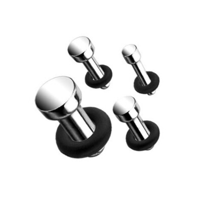TITANIUM BULLET PLUGS SINGLE FLARE EAR DEAD STRETCHER SEPTUM KEEPER 1 ...