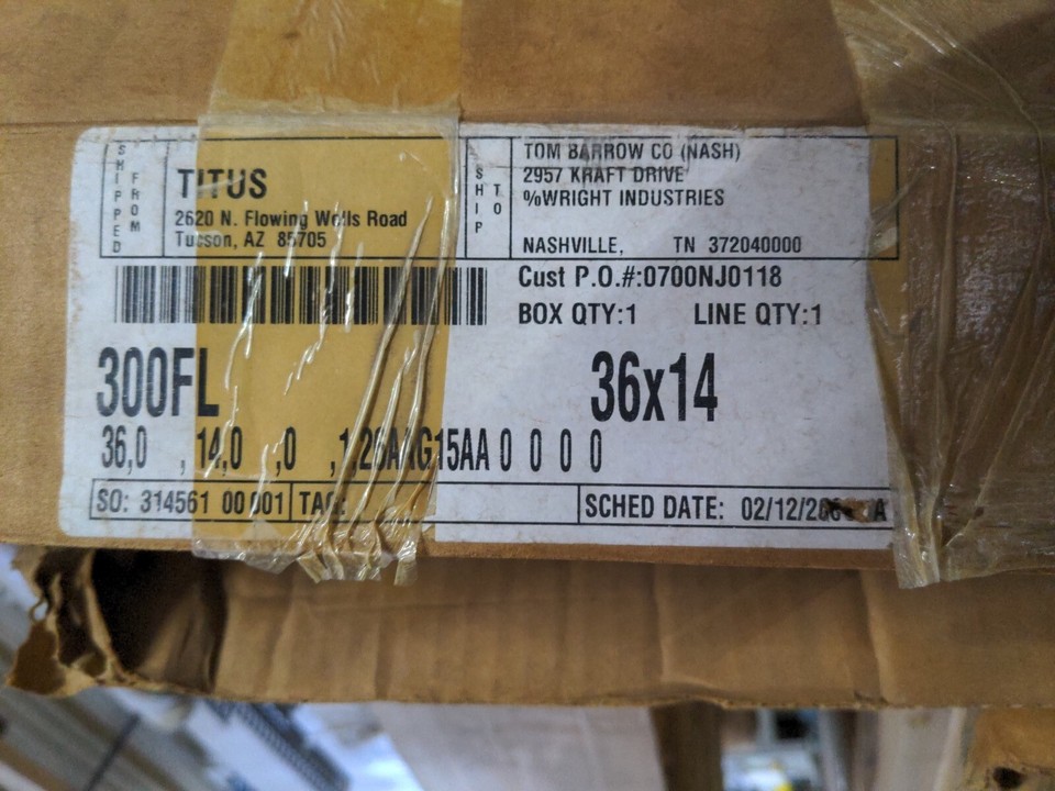 Titus 300FL Steel Louvered Air Supply Grill WHITE | eBay